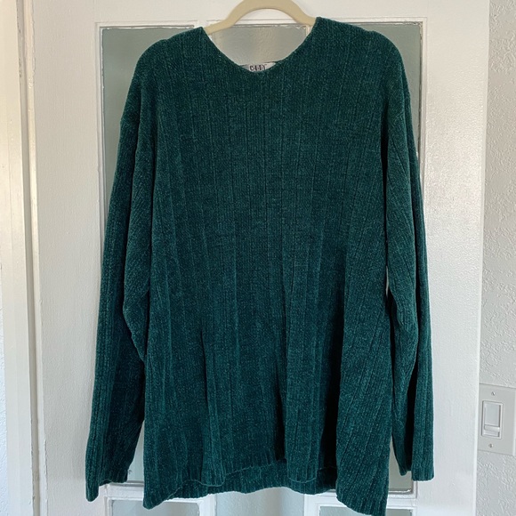 Sweaters | Sold 9s Chenille Teal Sweater | Poshmark